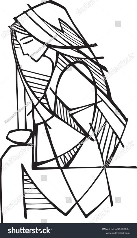 Hand Drawn Vector Illustration Drawing Virgin Stock Vector Royalty