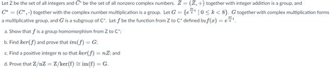 Solved Let Z Be The Set Of All Integers And C Be The Set Of Chegg