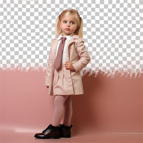 Premium Psd A Inspired Preschooler Girl With Blonde Hair From The