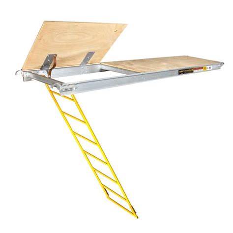 Metaltech 7 Ft X 233 Ft Aluminum Scaffold Platform With Plywood Deck Trapdoor And Ladder 25