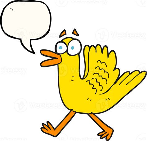 Speech Bubble Cartoon Flapping Duck 36377775 Png