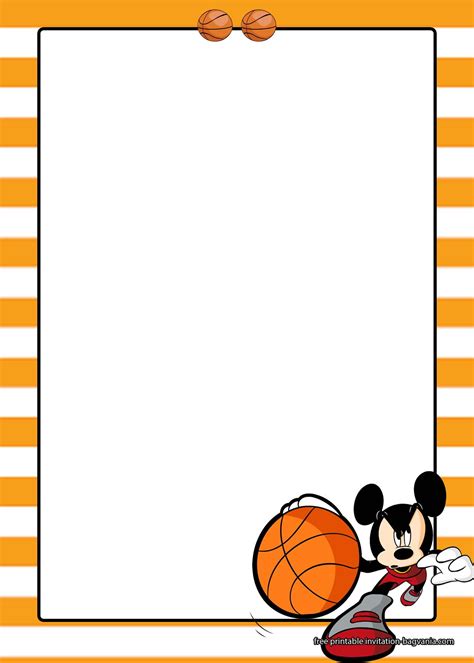 Free Printable Basketball Invitation Templates Free Printable