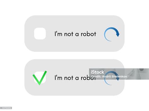Template For Entering Captcha Im Not A Robot Stock Illustration