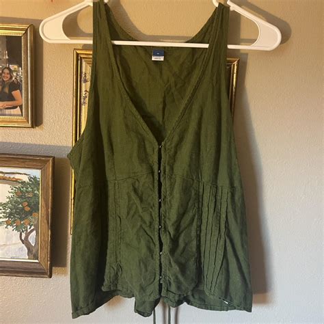 Old Navy Green Tank Top Worn Once At A Concert Depop