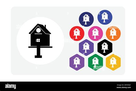 Bird House Wooden Nest Icon Stock Vector Image And Art Alamy Bird House Wooden Nest Icon Stock Vector Image And Art Alamy