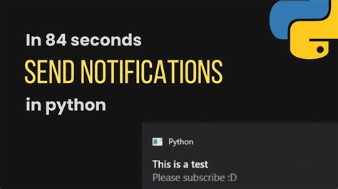How To Send Notifications Using Python Youtube
