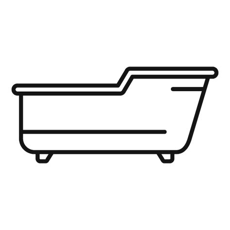 Dibujo De Línea Simple De Una Bañera Vector Premium