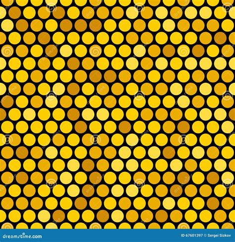 Classic Gold Dotted Seamless Glitter Pattern Vector Stock Vector