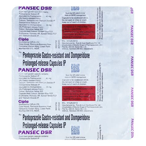 Pansec Dsr Capsules Review Best Treatment Of Gerd Vomiting 47 Off