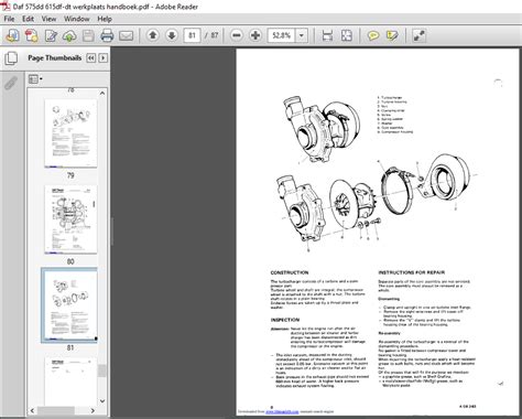 Daf Dd575 Df615 Dt615 Diesel Engine Workshop Manual Pdf Download