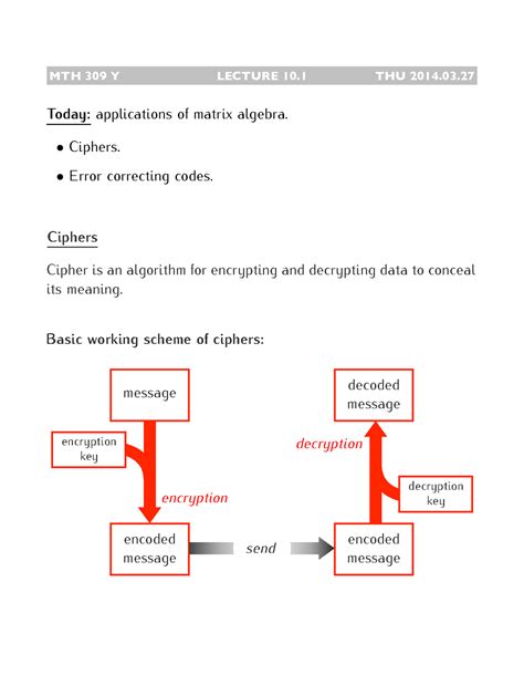 lecture notes lecture 10 mth 309 y lecture 10 thu 2014 03 today