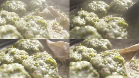 蒸榆钱馒头视频素材下载