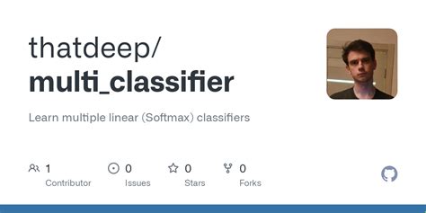 Github Thatdeep Multi Classifier Learn Multiple Linear Softmax Classifiers