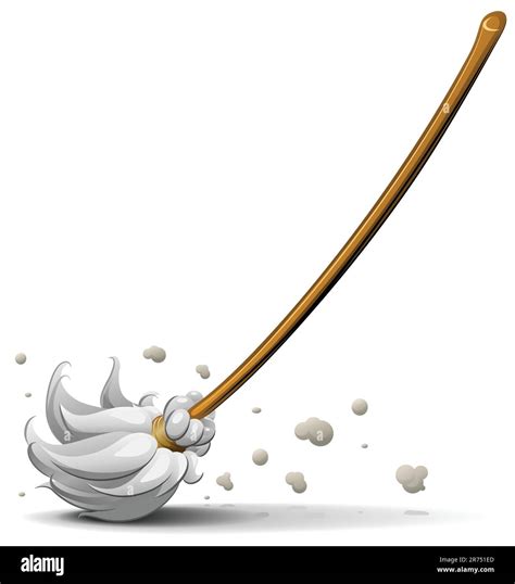Broom Sweep Floor Vector Illustration Stock Vector Image Art Alamy