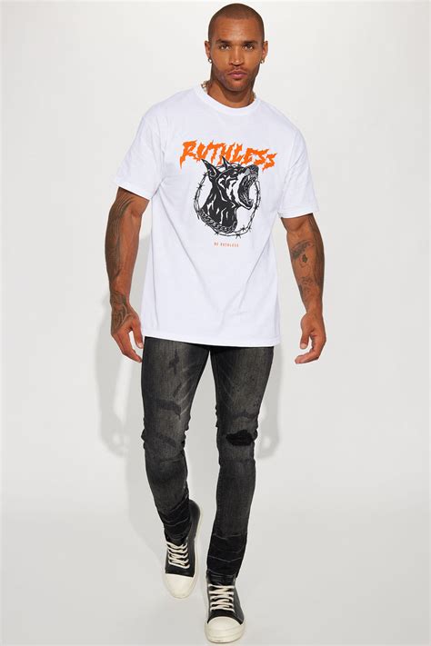 Ruthless Dawg Short Sleeve Tee White Fashion Nova Mens Graphic