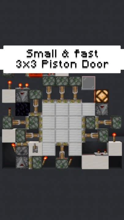 Small And Fast 3x3 Piston Door Tutorial Youtube