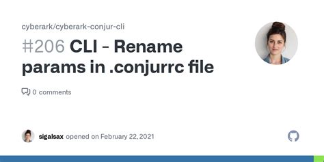 Cli Rename Params In Conjurrc File · Issue 206 · Cyberarkcyberark