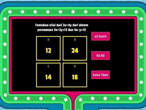 Sistem Persamaan Linear Dua Variabel Gameshow Quiz