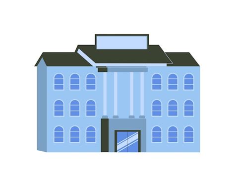 Ilustración Del Edificio Escolar Vector Premium