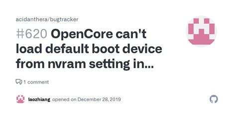 Opencore Cant Load Default Boot Device From Nvram Setting In Config