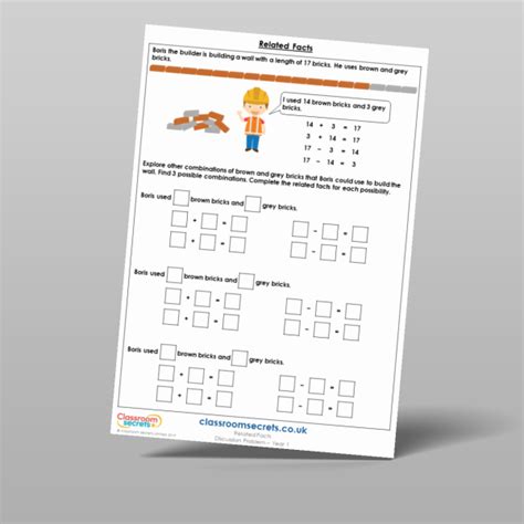 Year 1 Related Facts Discussion Problem Resource Classroom Secrets