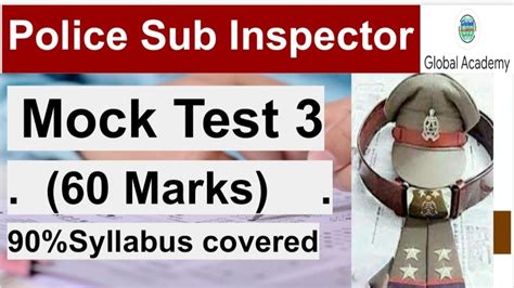 Mock Test 3 Police Sub Inspector Jkssb Youtube