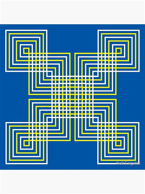 Interlocking Shapes No 2 Poster For Sale By Neilfeigeles Redbubble