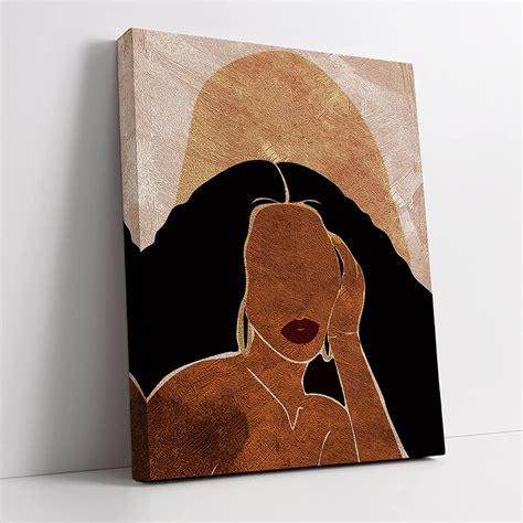 Axxposters Black Woman Wall Art Canvas Poster Decorative With African