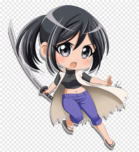 Cabelo Preto Mangaka Cabelo Castanho Anime Base Chibi Roxo Castanho