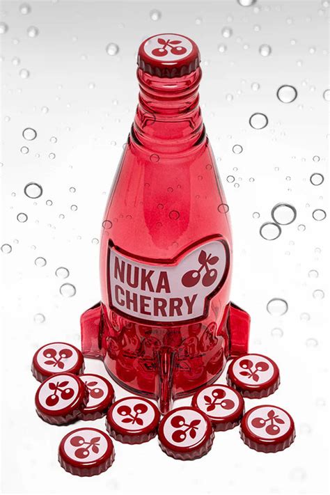 Fallout Nuka Cola Cherry Glass Bottle And Caps Props And Uk