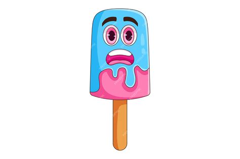 Premium Vector Cute Ice Cream Character Design Illustration