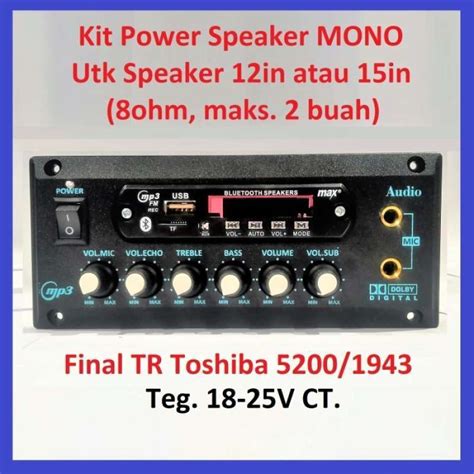 Promo Kit Power Speaker Aktif Echo Bluetooth Mono 300 Watt Diskon 23