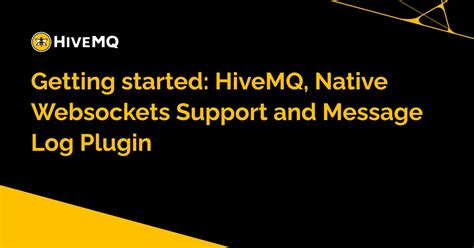 Getting Started Hivemq Native Websockets Support And Message Log Plugin