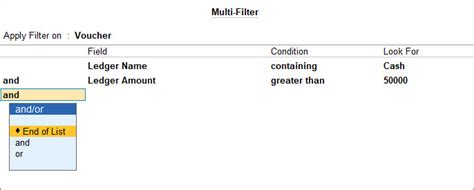 How To Apply Filter In Reports In TallyPrime Basic Filter Multi
