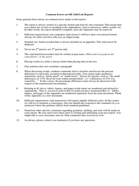 3420 Lab00 Common Lab Report Errors Pdf Pdf