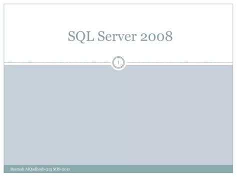 Ppt Sql Server 2008 Powerpoint Presentation Free Download Id1572828
