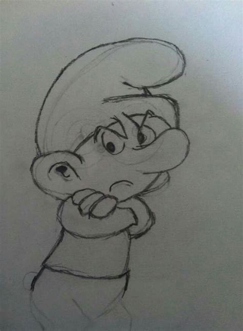 Grumpy Smurf Drawing Sketchbook Art Inspiration Chibi Drawings Drawings