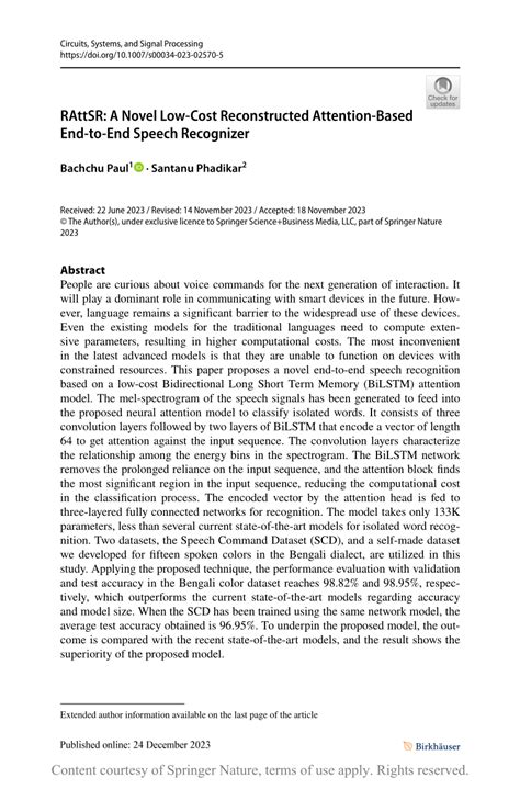 rattsr a novel low cost reconstructed attention based end to end