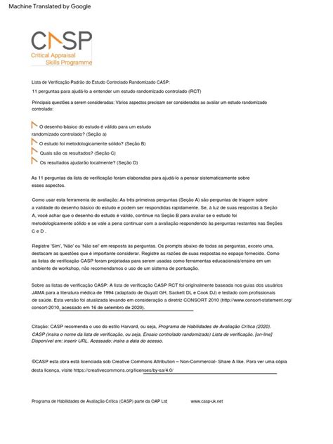 Casp Rct Checklist Pdf Fillable Form Pdf Teste De Hipótese Estatística