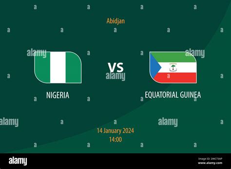 Modèle de diffusion du tableau de bord Nigeria vs Guinée équatoriale