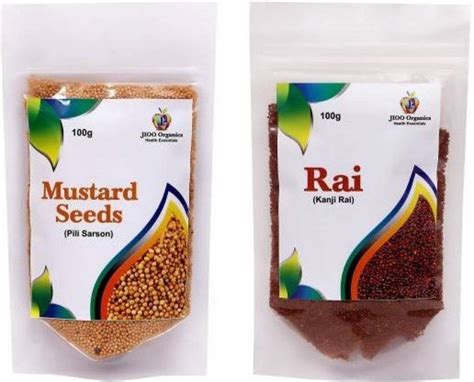Jioo Organics Mustard Seeds Pili Sarson And Rai Kanji Rai Pack