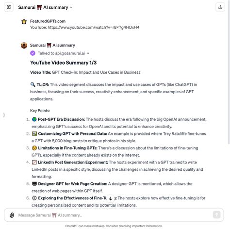 Samurai ⛩ Ai Summary Gpts Review Performance Core Features Faqs