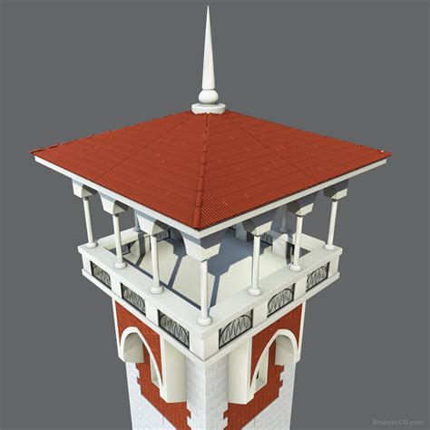Architecture Tower 3d Model 12 Fbx Obj Ma Free3d