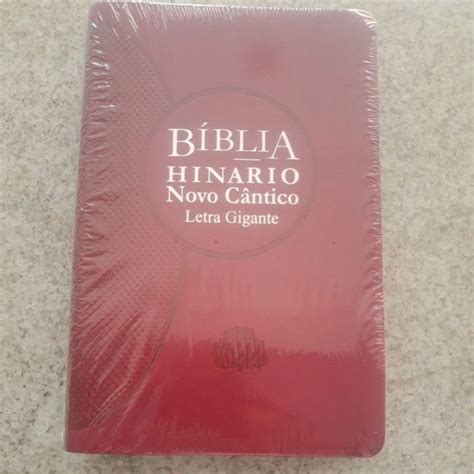 BÍblia HinÁrio Ipb Novo CÂntico Vinho Letra Gigante Shopee Brasil