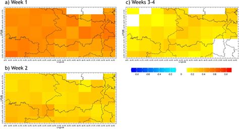Spearman Correlation Skill Of The Cross‐validated Cca‐calibrated Model