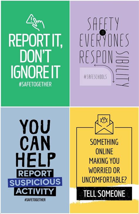 School Safety Poster Package School Safety Safety Posters Health