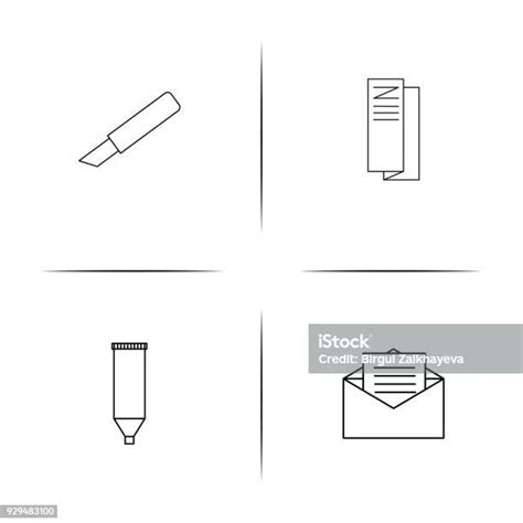 크리에이 티브 프로세스 및 디자인 간단한 선형 아이콘 세트입니다 간단한 개요 아이콘 0명에 대한 스톡 벡터 아트 및 기타 이미지 0명 디자인 벡터 Istock