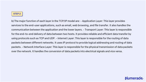 Solved Osi Model And Tcp Ip Model Are Two Commonly Used Models To