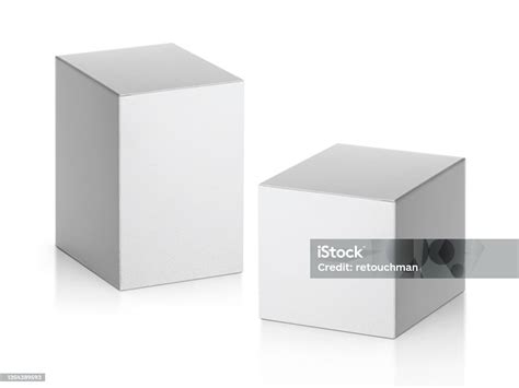 흰색 배경에 격리 된 빈 포장 흰색 골판지 상자 포장 설계 준비 0명에 대한 스톡 사진 및 기타 이미지 0명 3차원 인쇄 3차원 형태 Istock
