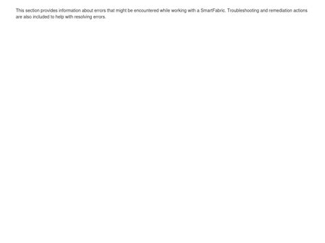 Troubleshooting Smartfabric Issues Dell Poweredge Mx Networking Deployment Guide Dell